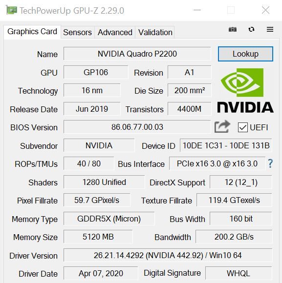 Nvidia Quadro P2200 Professional Gpu Review Servethehome