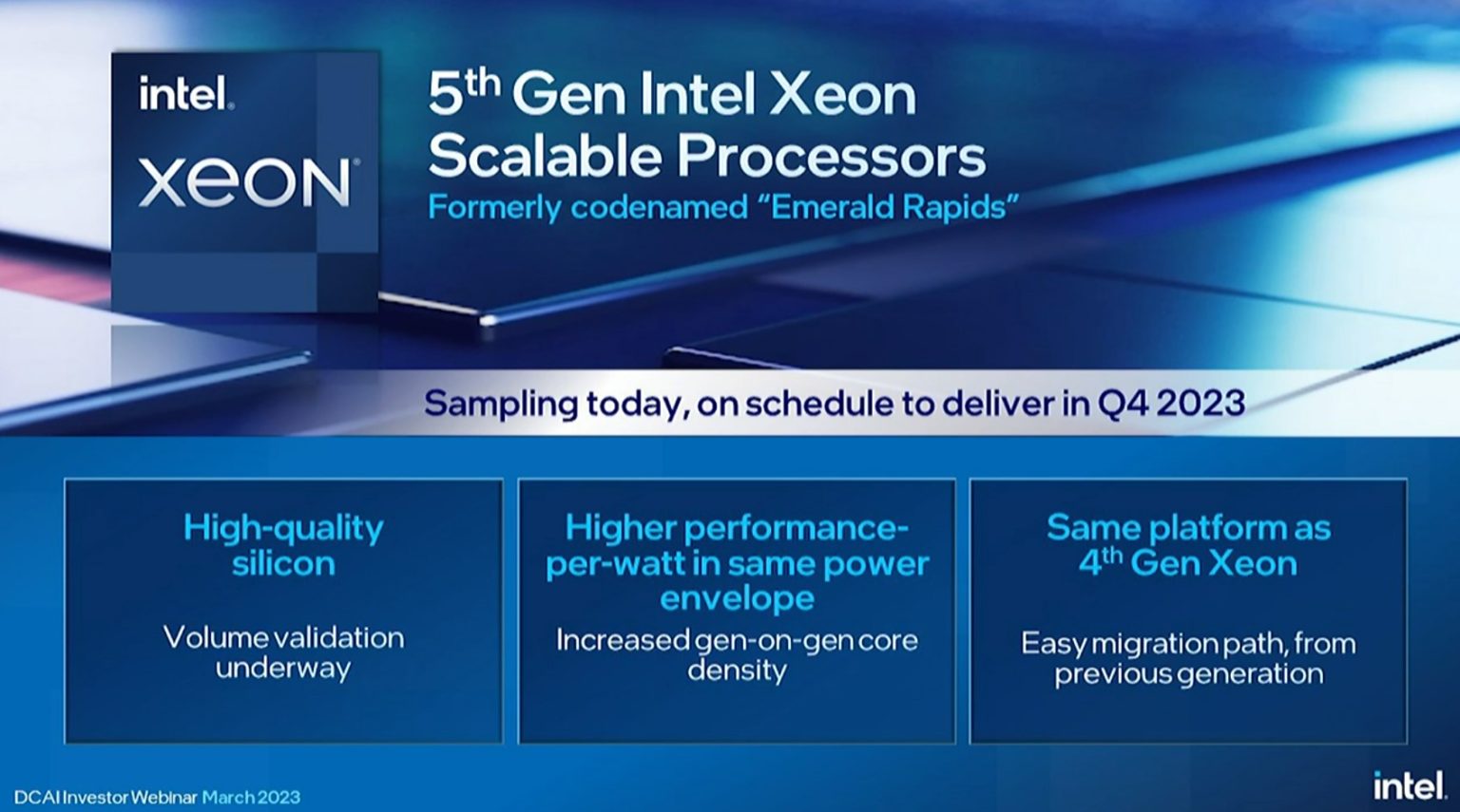 Intel DCAI 2023 Update New Technology and Updated Xeon Roadmap - Byte ...