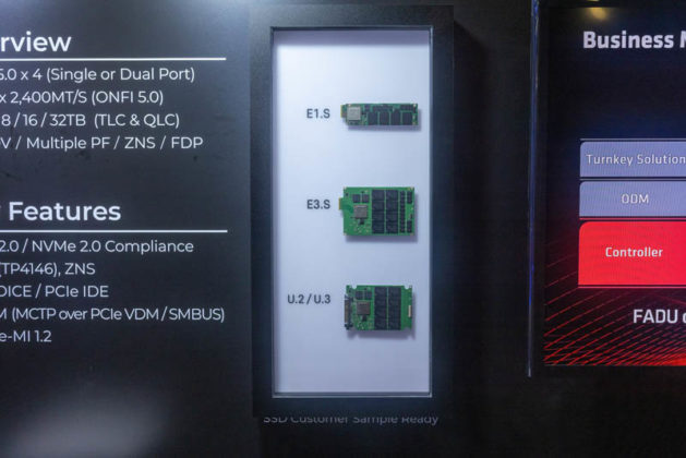 FADU CXL 2.0 Switch and PCIe Gen5 NVMe SSDs at FMS 2023 - ServeTheHome