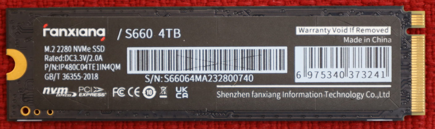 Fanxiang S660 4TB PCIe Gen4 NVMe SSD Review - ServeTheHome