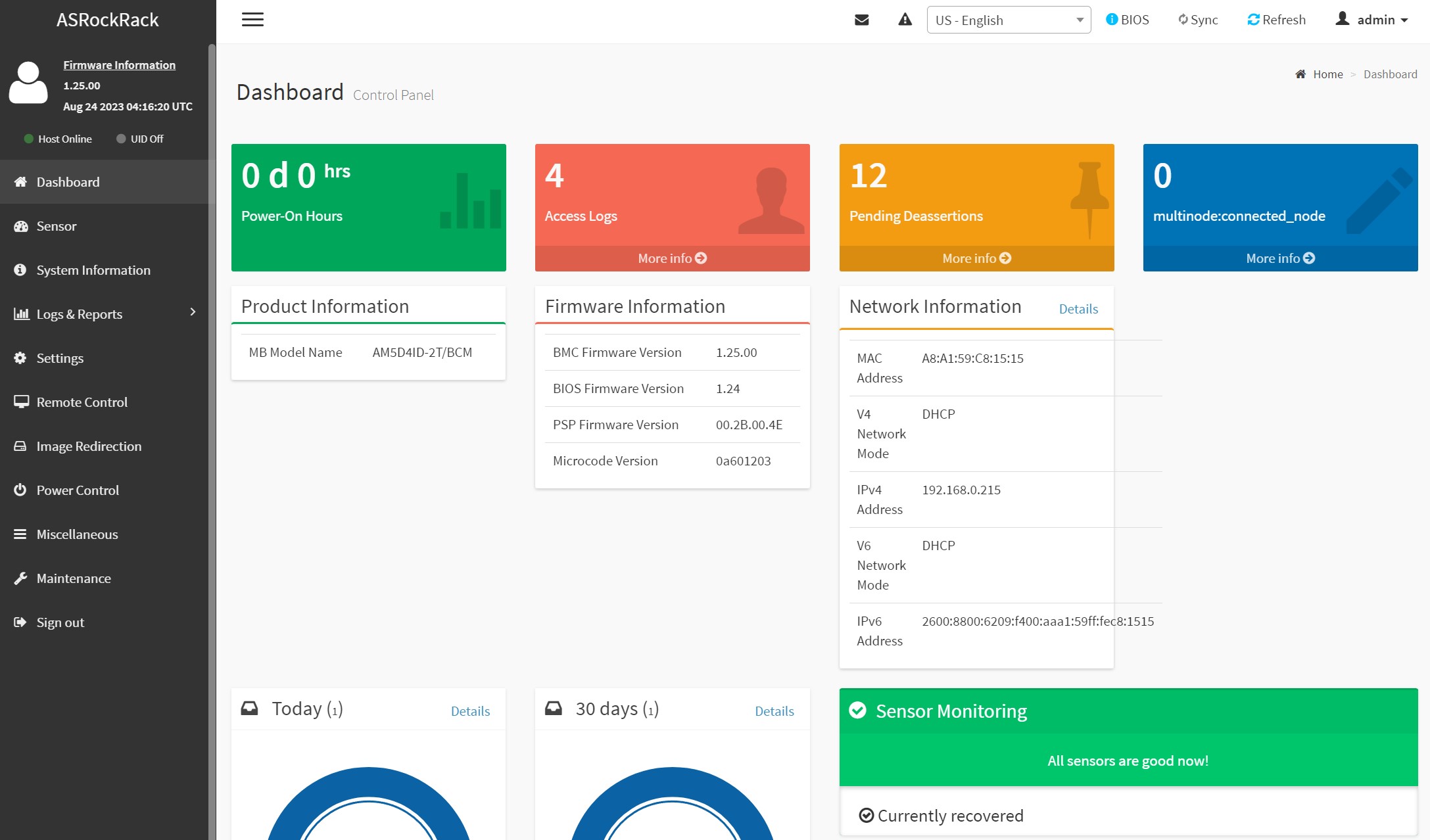 ASRock Rack Management Dashboard - ServeTheHome