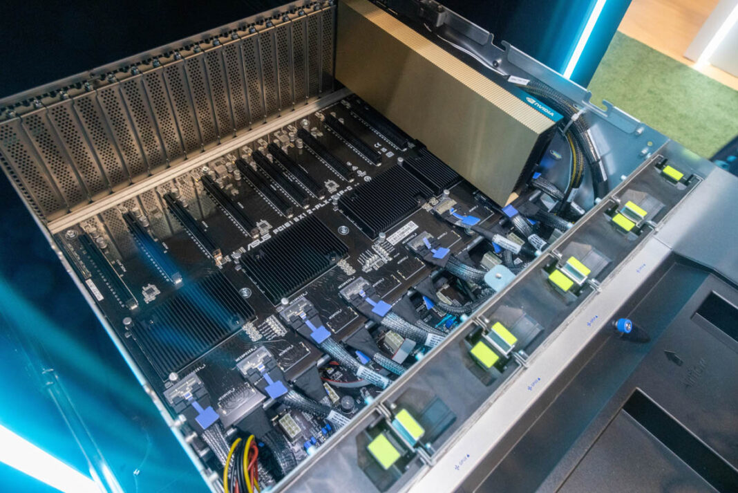 Touring the NVIDIA AI Servers at the ASUS SC23 Booth