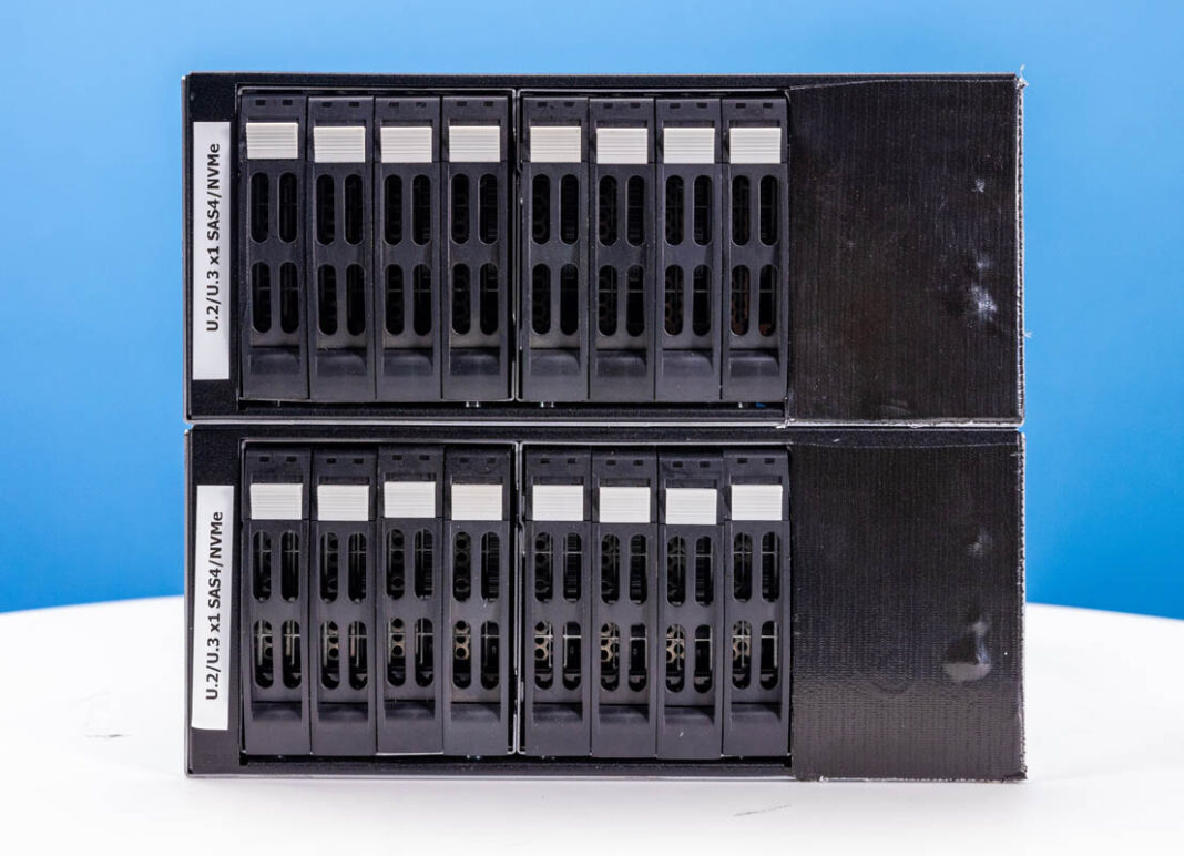 The Broadcom 8x 2.5in External SAS4 and NVMe JBOD - ServeTheHome