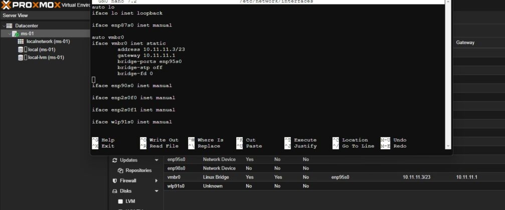 How to Change Proxmox VE Primary NIC When a New Interface is Installed