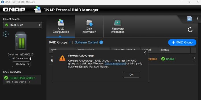 How to Setup RAID on QNAP USB RAID Enclosure