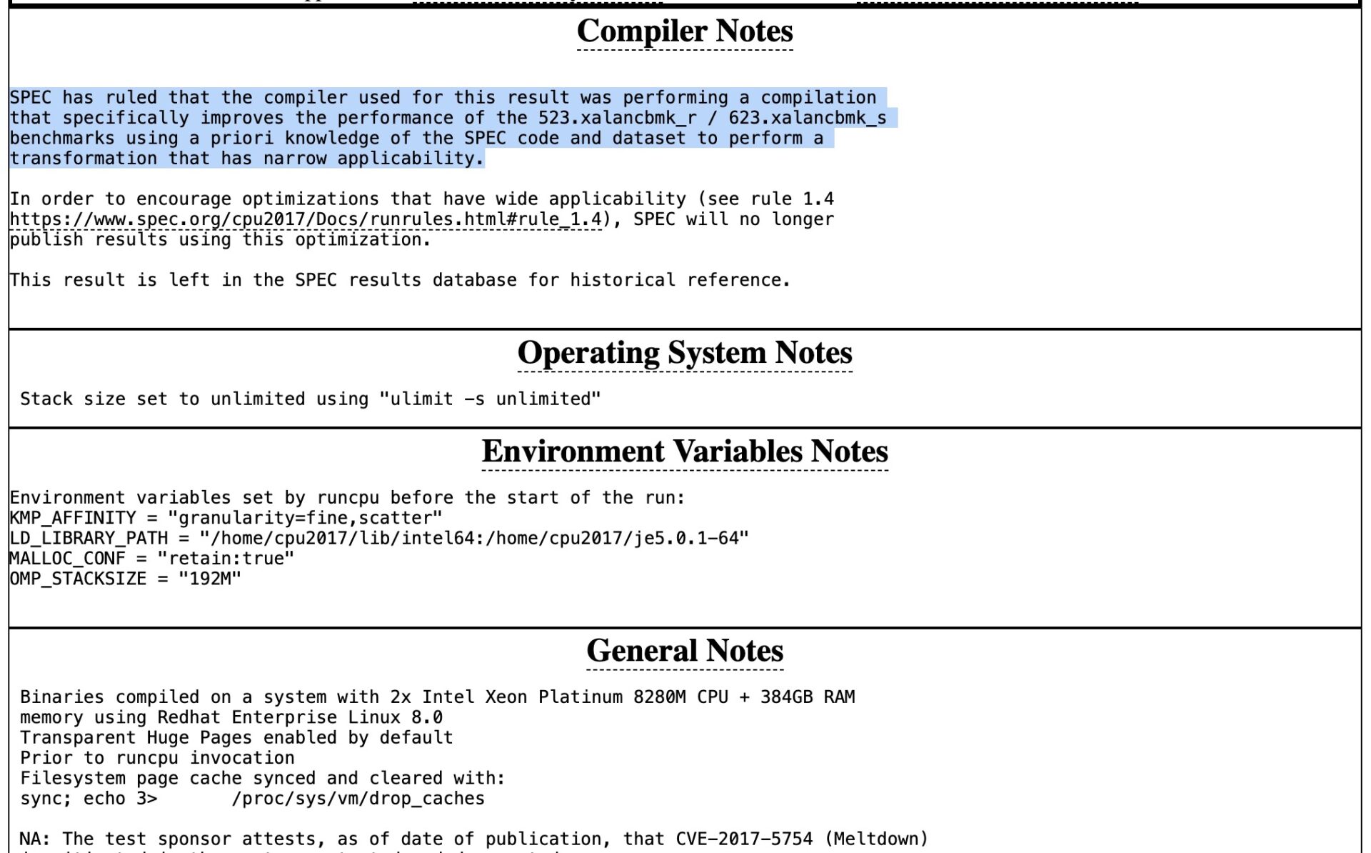 Over 2000 SPEC CPU 2017 Results Flagged for Compiler Optimization