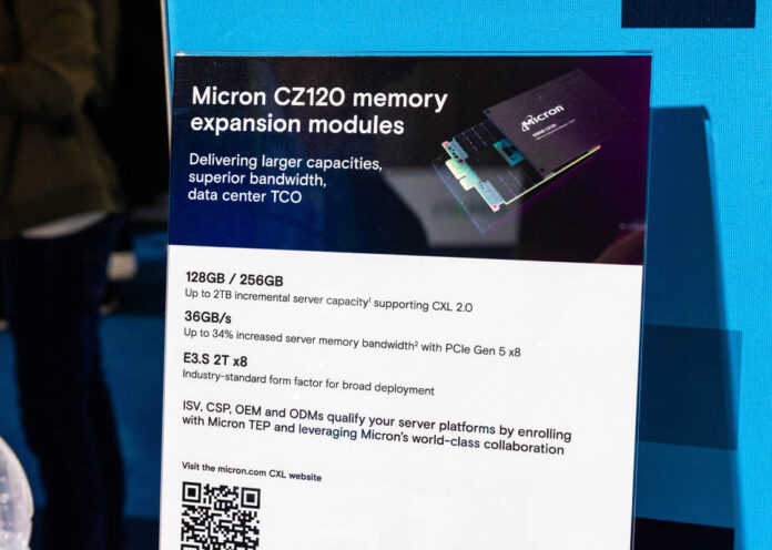 Micron CZ120 CXL Memory Module Spotted at Intel Vision 2024
