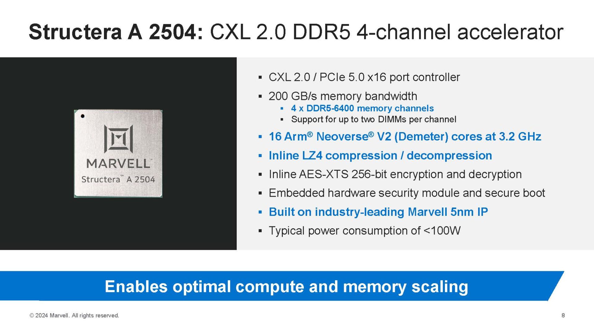 This CXL Memory Controller Has 16 Arm Cores Marvell Structera A ...