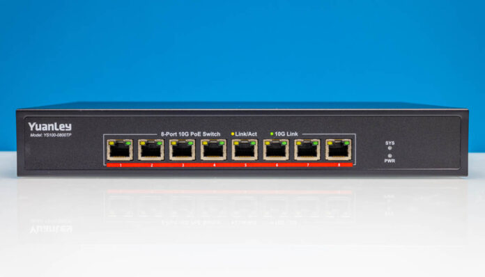 YuanLey YS100-0800TP 8-Port 10Gbase-T Switch With PoE Is So Close