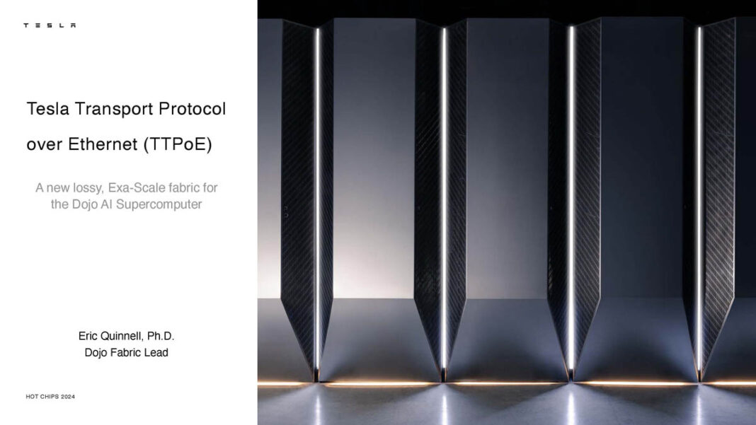 Tesla DOJO Exa-Scale Lossy AI Network using the Tesla Transport ...