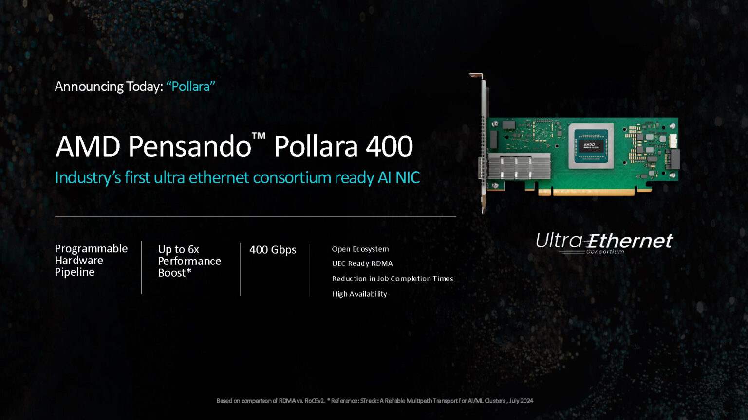 AMD Pensando Pollara 400 UltraEthernet RDMA NIC Launched - ServeTheHome
