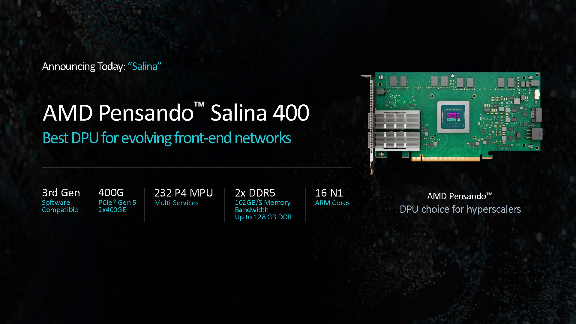 AMD Pensando Salina 400 DPU Spotted - ServeTheHome