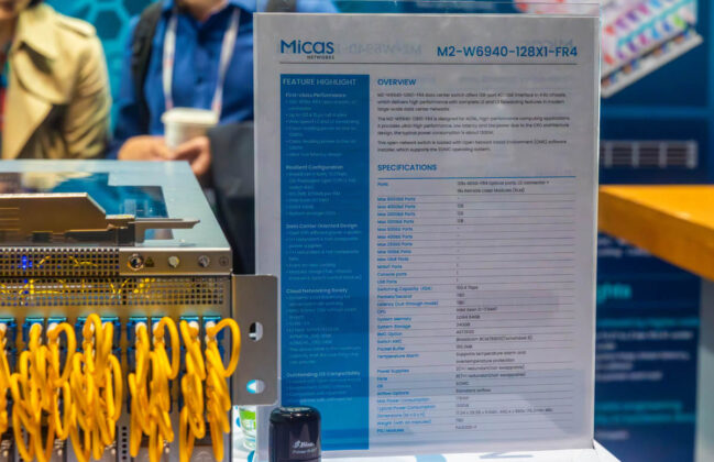 Micas Networks Broadcom Tomahawk 5 CPO Switch Shown - ServeTheHome