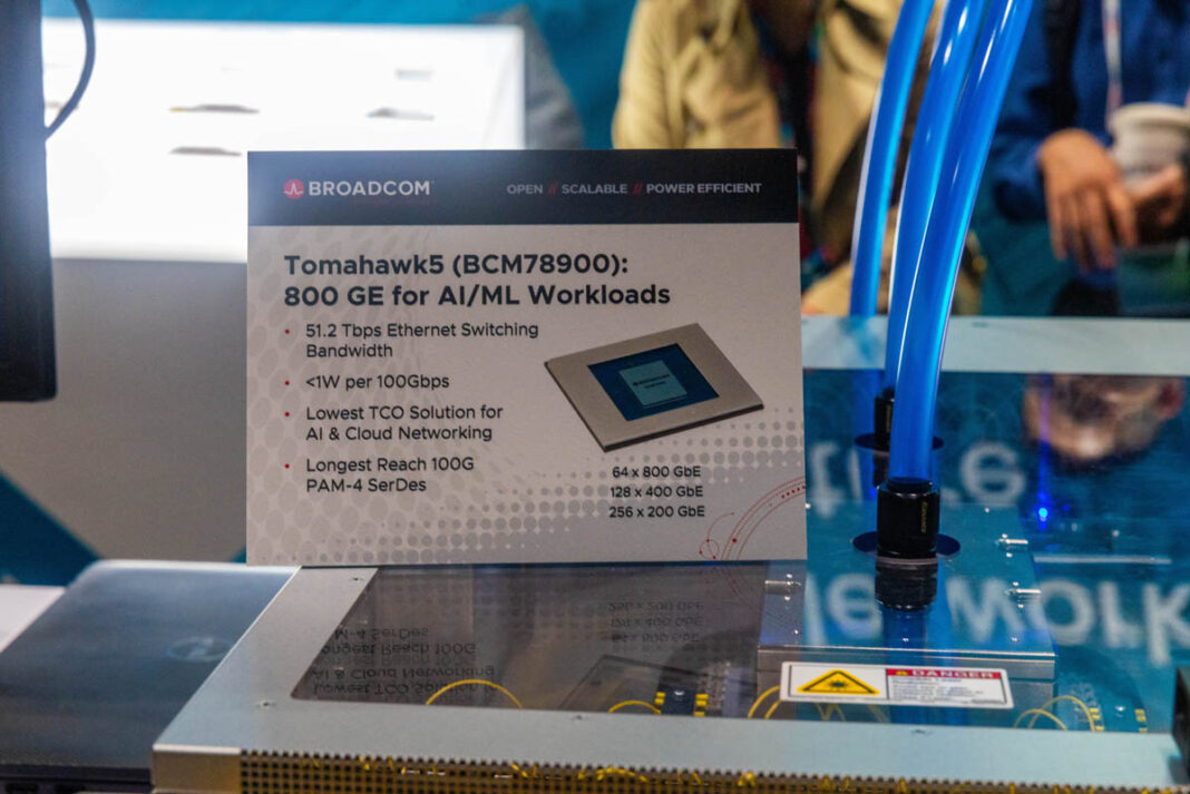 Micas Networks Broadcom Tomahawk 5 CPO Switch Shown - ServeTheHome