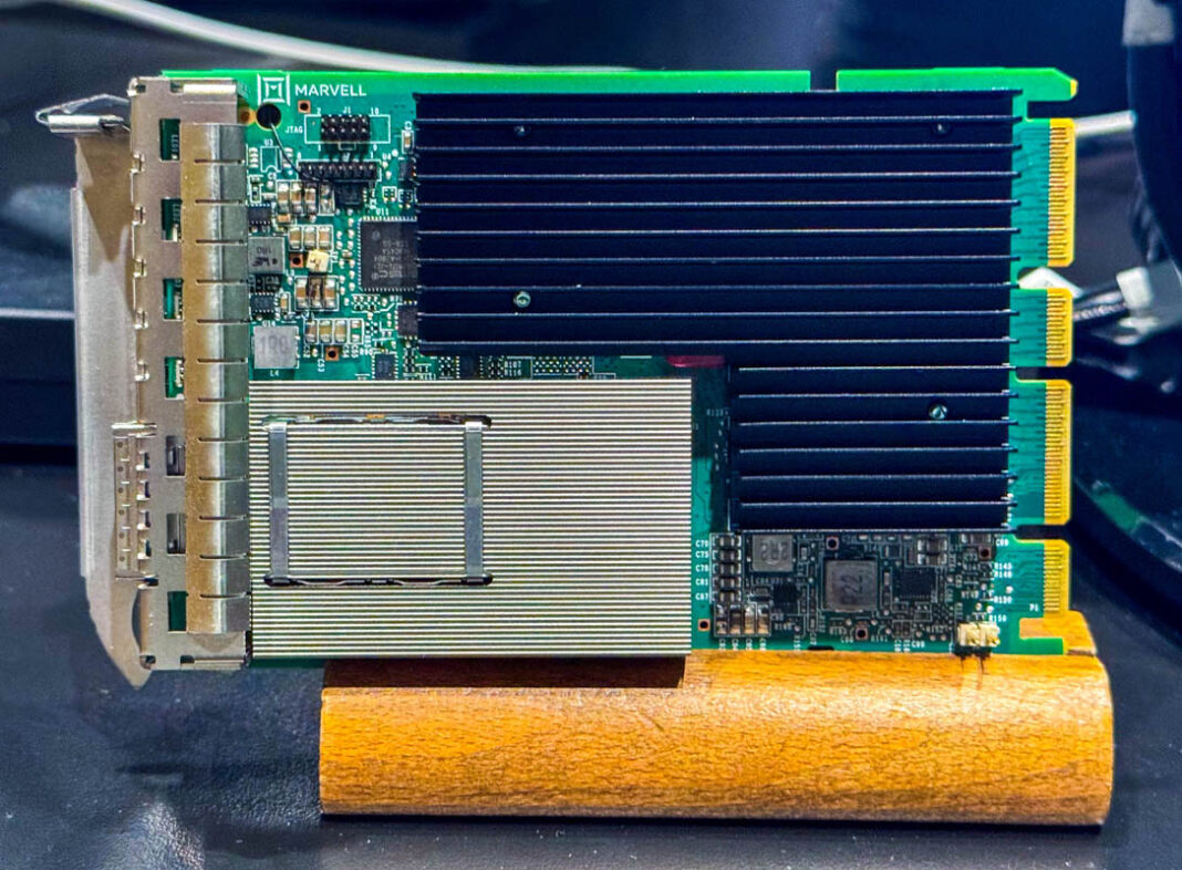 This is the Meta FBNIC 4x 100G Multi-Host Adapter by Marvell - ServeTheHome