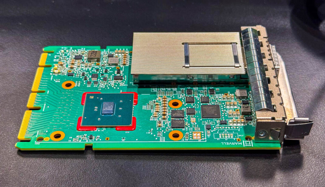 This is the Meta FBNIC 4x 100G Multi-Host Adapter by Marvell - ServeTheHome