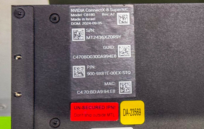This is the Next-Gen NVIDIA ConnectX-8 SuperNIC for 800Gbps Networking