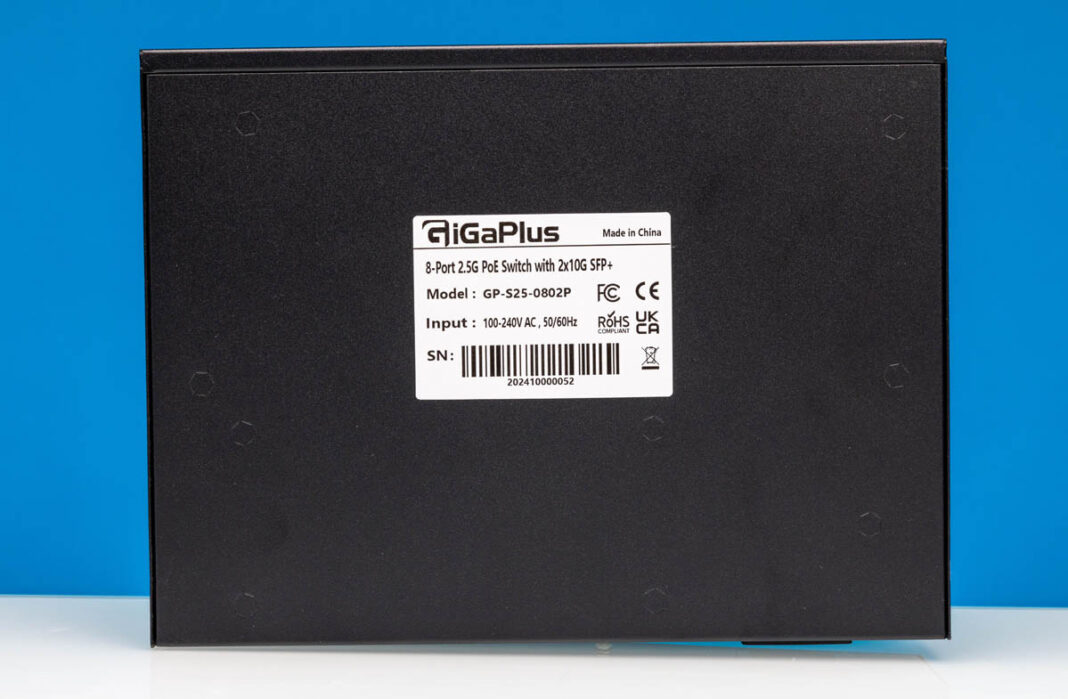 Gigaplus GP-S25-0802P PoE 8-port 2.5GbE and 2-port 10G Review