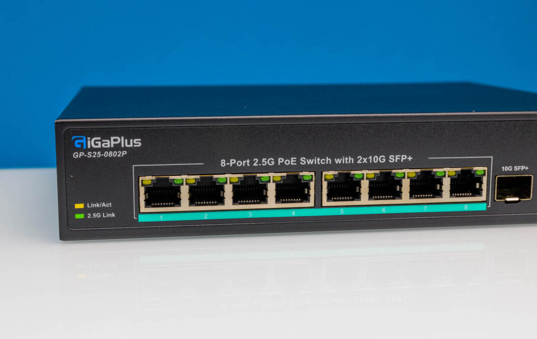 Gigaplus GP-S25-0802P PoE 8-port 2.5GbE and 2-port 10G Review