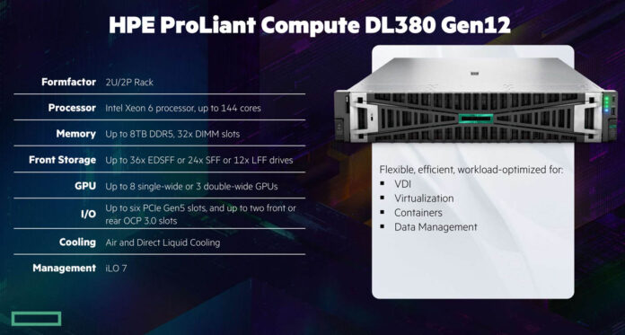 HPE ProLiant Gen12 Launched Ahead of Intel Granite Rapids-SP - ServeTheHome
