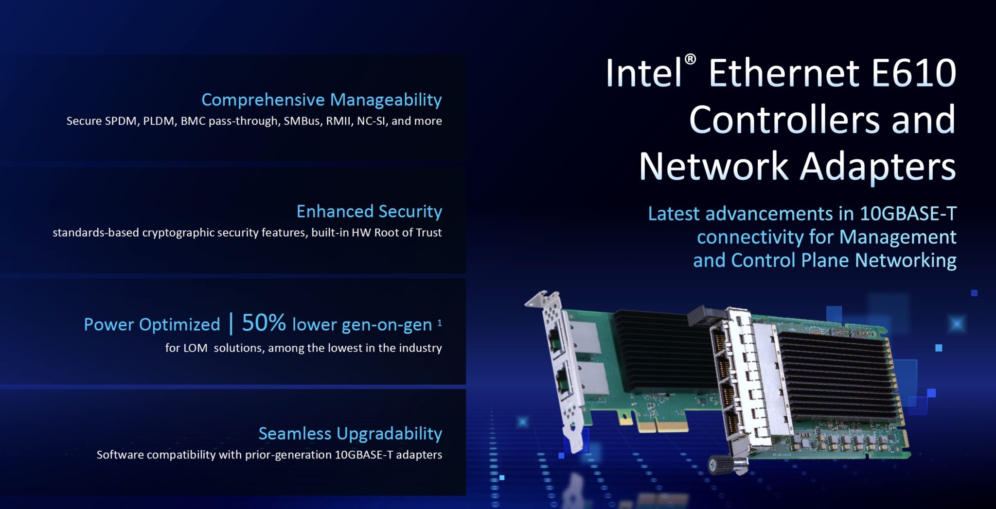 Intel E830 for 25GbE to 200GbE and E610 for 10GbE and 2.5GbE NICs Launched