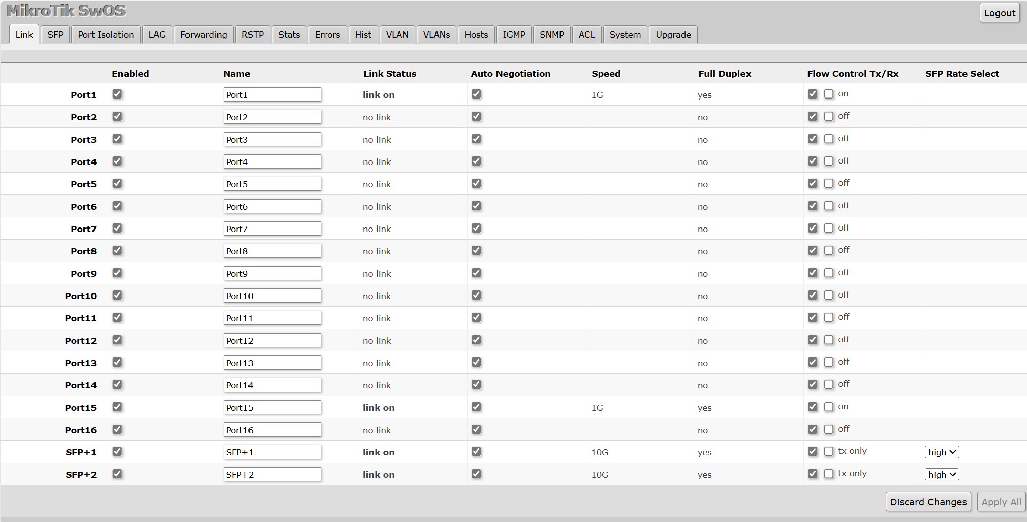 MikroTik CSS318 16G 2S+IN SwOS Link - ServeTheHome