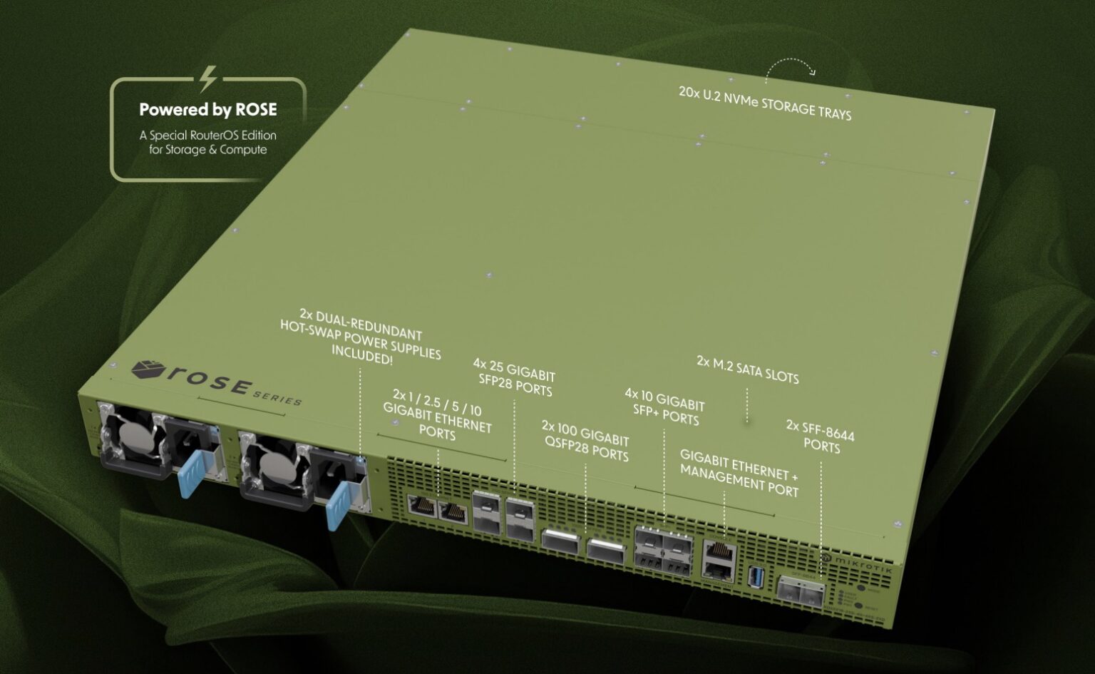 MikroTik RDS2216 Inbound with 20x U.2 NVMe and 100GbE on Arm - ServeTheHome