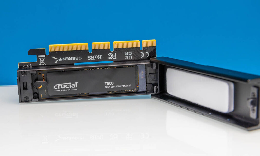 Sabrent M.2 NVMe SSD to PCIe Gen5 x16 AIC Mini-Review - ServeTheHome