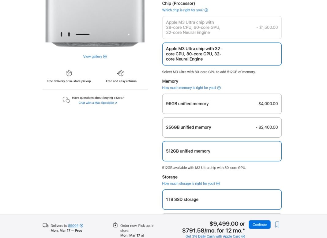 New 512GB Unified Memory Apple Mac Studio is the Local AI Play ...