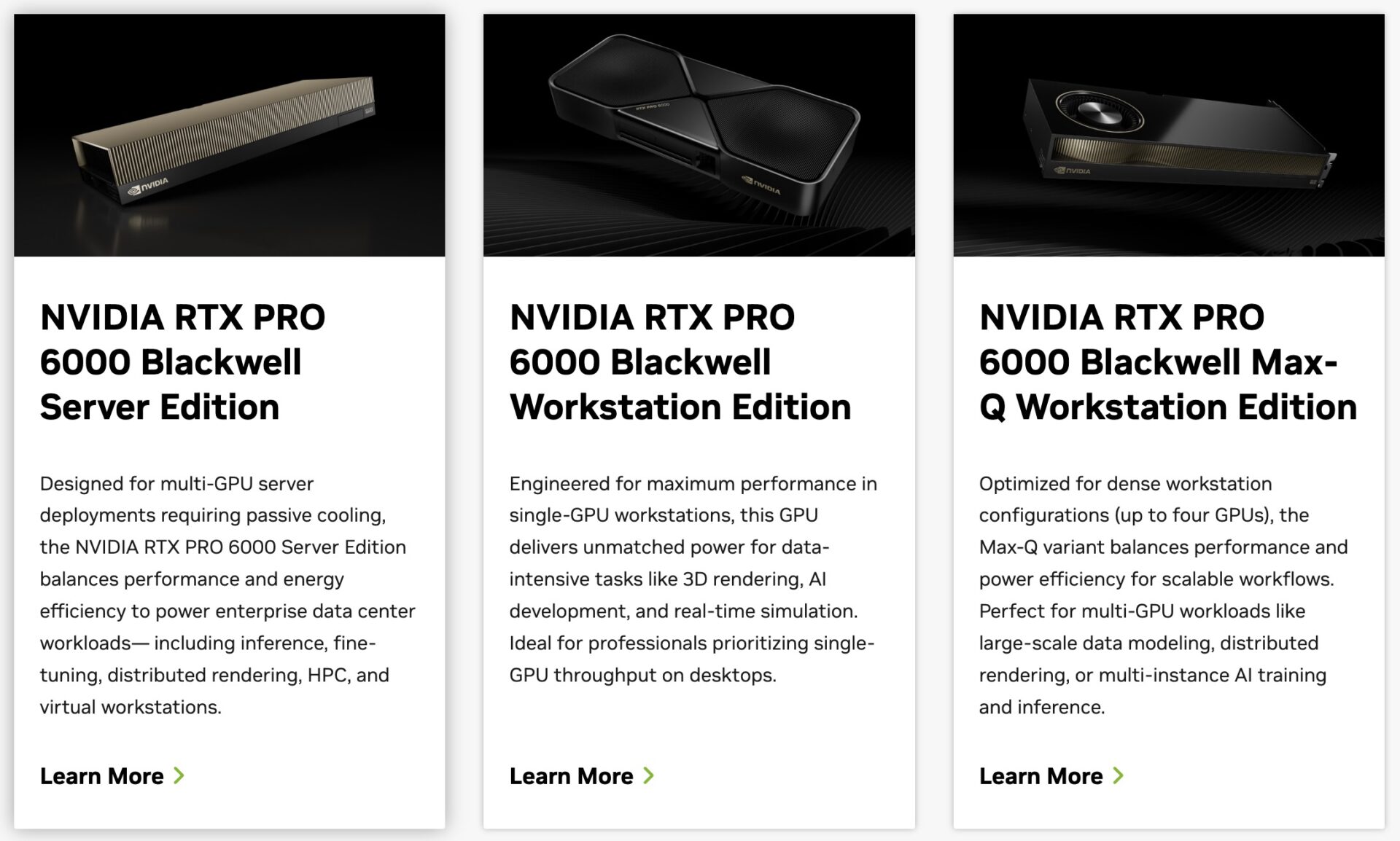 NVIDIA RTX Pro 6000 Blackwell Family for Workstations and Servers ...