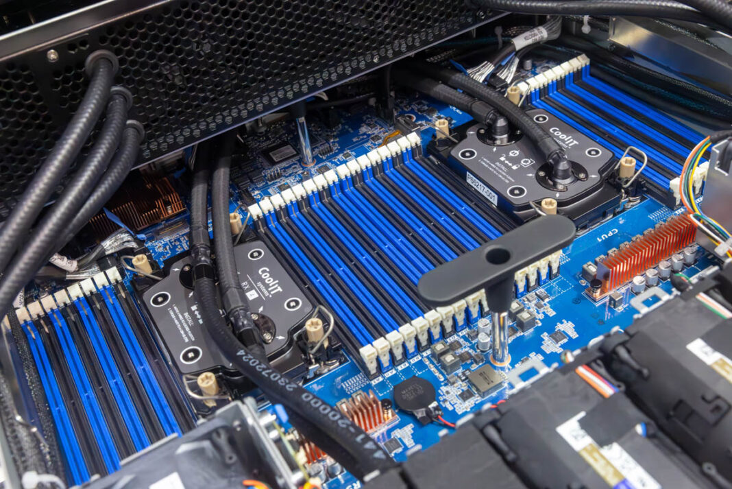 Gigabyte GIGAPOD and GB300 NVL72 Compute Blades at NVIDIA GTC 2025