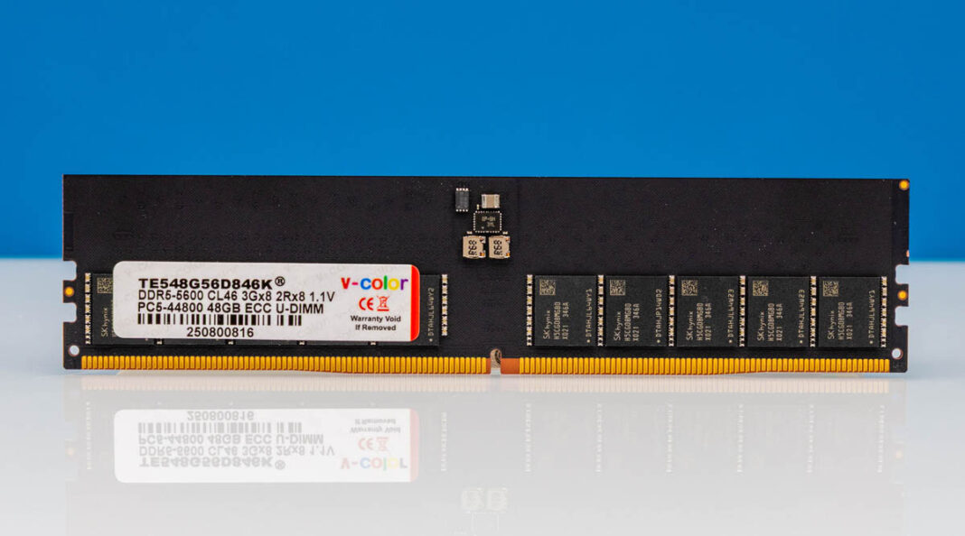 V-Color 96GB DDR5-5600 48GB x2 ECC UDIMM Kit Quick Look - ServeTheHome