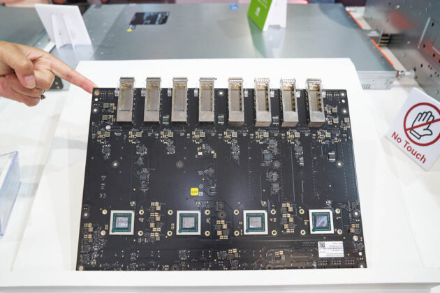 This is the NVIDIA MGX PCIe Switch Board with ConnectX-8 for 8x PCIe GPU Servers