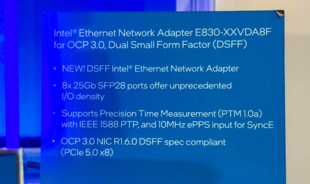 This is the New Double Wide NIC with 8x 25GbE Ports Using the Intel ...