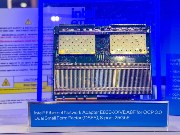 This is the New Double Wide NIC with 8x 25GbE Ports Using the Intel ...