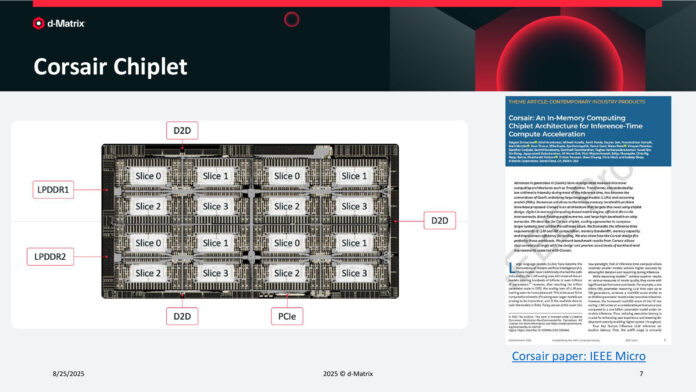 d-Matrix Corsair In-Memory Computing For AI Inference at Hot Chips 2025 ...