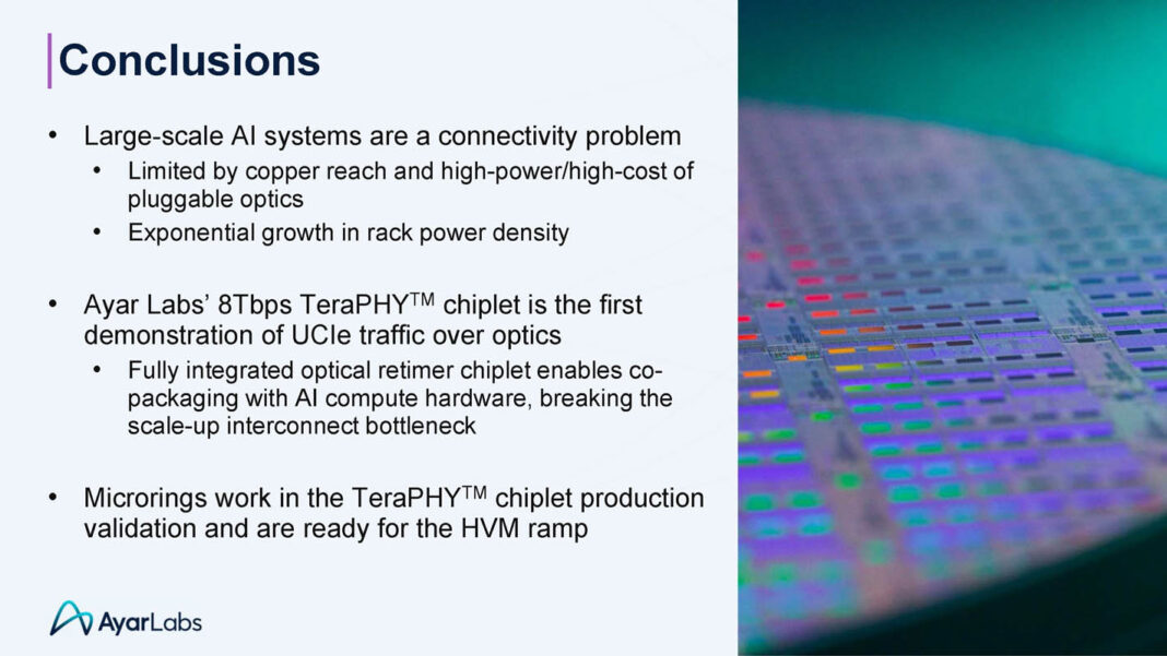 Ayar Labs UCIe Optical IO Retimer at Hot Chips 2025 - ServeTheHome