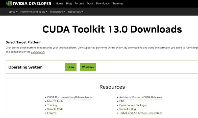 NVIDIA CUDA Toolkit 13.0 Is Out - ServeTheHome