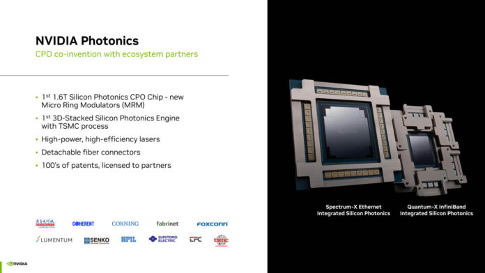 NVIDIA Co-Packaged Optics with Silcion Photonics for Switching and ...
