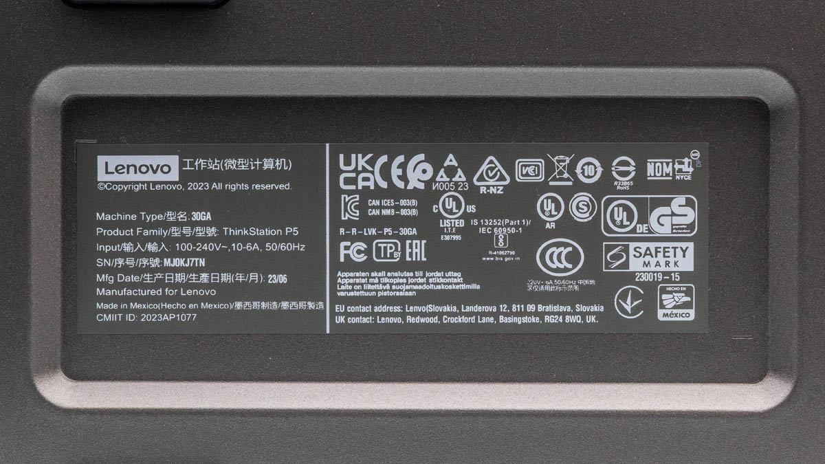 ThinkStation P5 (Intel) Workstation Lenovo Label 1 - ServeTheHome