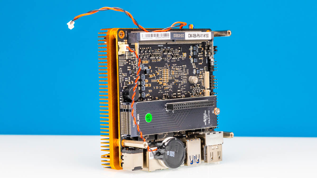 CWWK Pocket Nas Pocket PC Black Bottom Inside Angled 2 - ServeTheHome