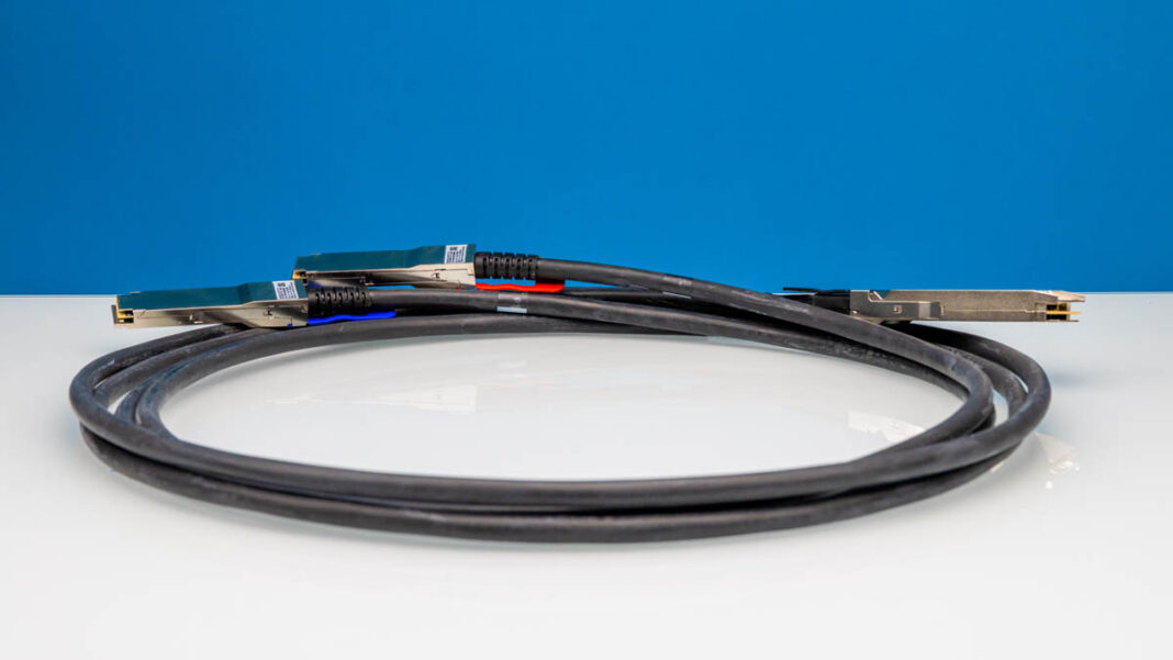This is the Massive NVIDIA 800G OSFP to 2x 400G QSFP112 Passive ...