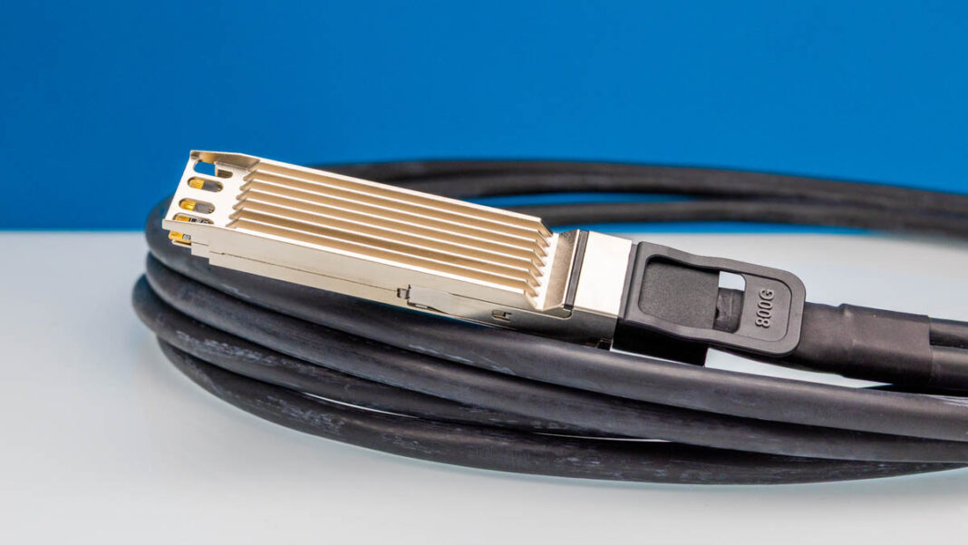 This is the Massive NVIDIA 800G OSFP to 2x 400G QSFP112 Passive ...