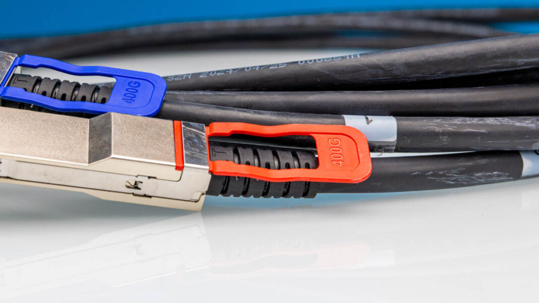 This is the Massive NVIDIA 800G OSFP to 2x 400G QSFP112 Passive ...