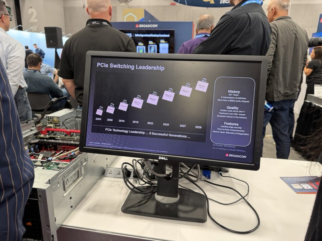 Broadcom Shows the PEX90144 144 lane PCIe Gen6 Switch at SC25 ...