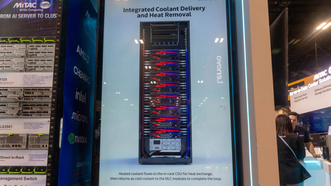 MiTAC G4826Z5 Liquid-Cooled AMD Instinct MI355X Server at SC25 ...