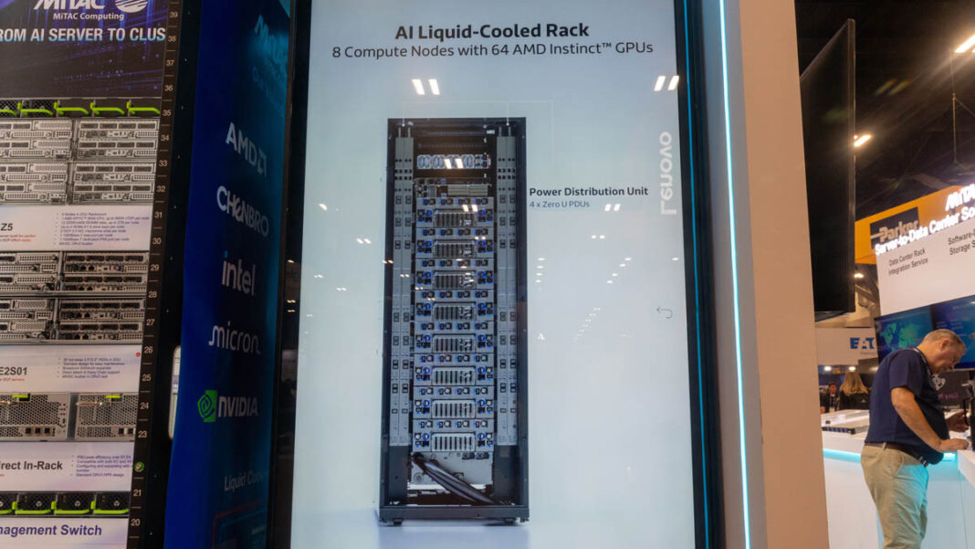 MiTAC G4826Z5 Liquid-Cooled AMD Instinct MI355X Server at SC25 ...
