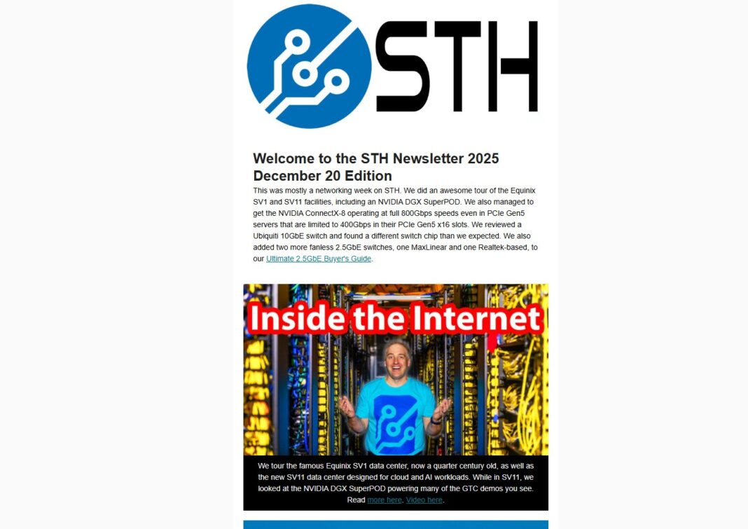 STH Weekly Newsletters You Want to Subscribe in Q4 2025 - ServeTheHome