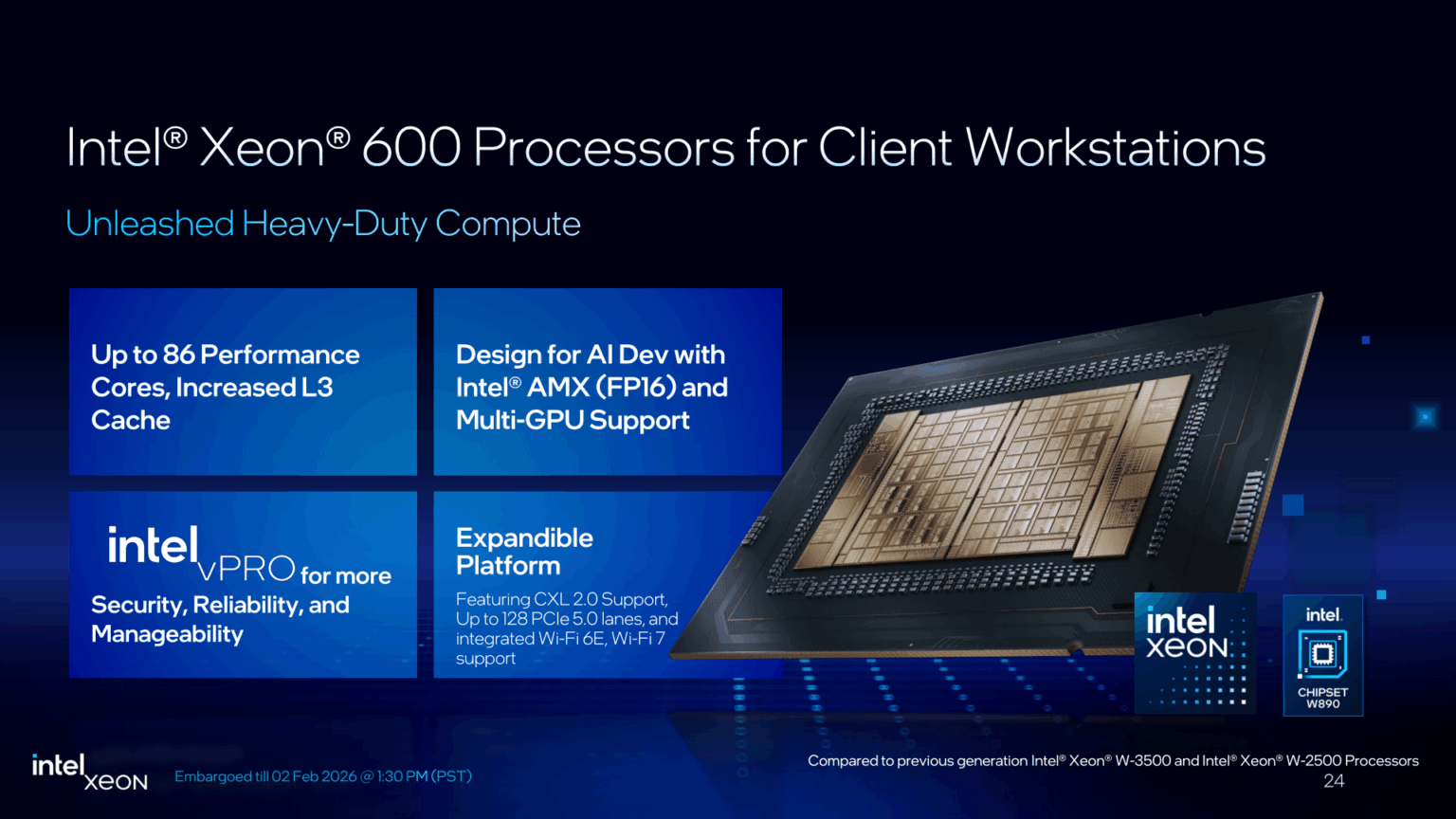 Intel Announces Xeon 600 Series This is Granite Rapids for Workstations ...