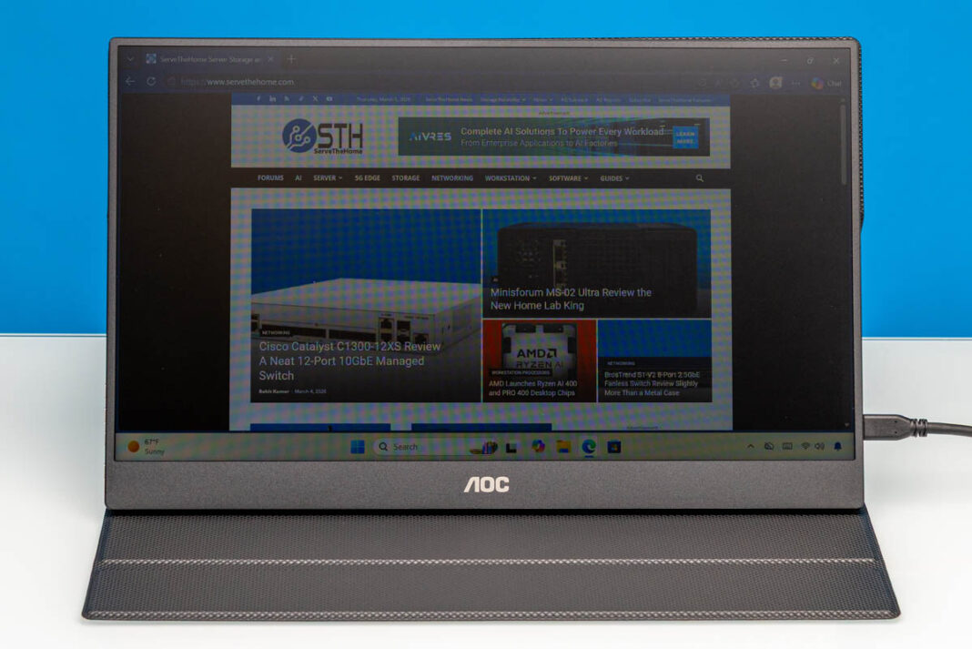 AOC 16T20 Portable Monitor Mini Review - ServeTheHome